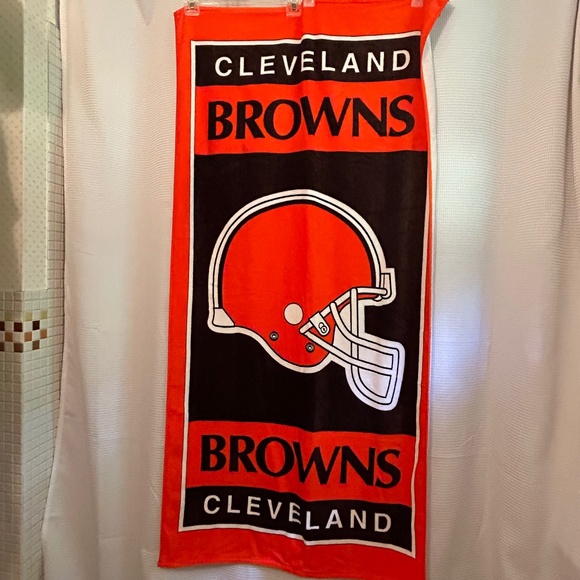 NFL endorsed | Bath | Cleveland Browns Beachbath Towel Vintage Early ...